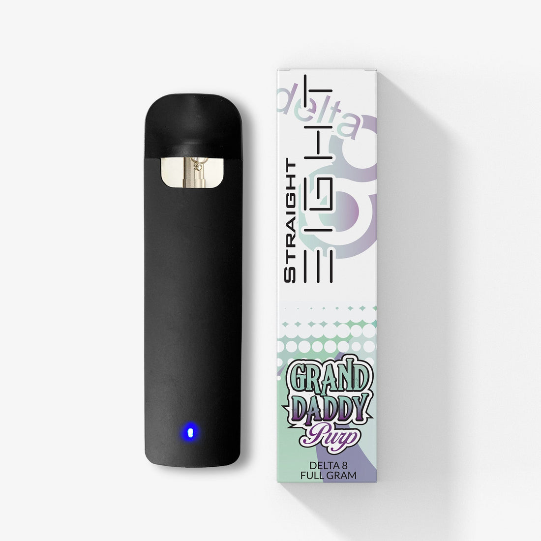 Delta 8 THC Disposable - Grandaddy Purp - Straight 8